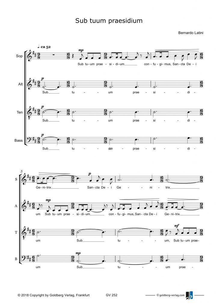Sub tuum praesidium - Bernardo Latini
